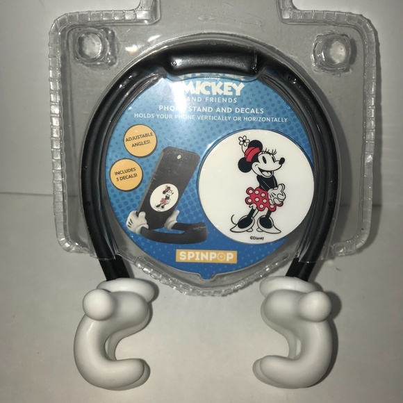 Media | Minnie Mouse Phone Stand And Decals Nwot | Poshmark